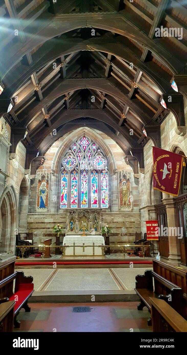 St marys church rostherne, cheshire, Manchester Stock Photo - Alamy