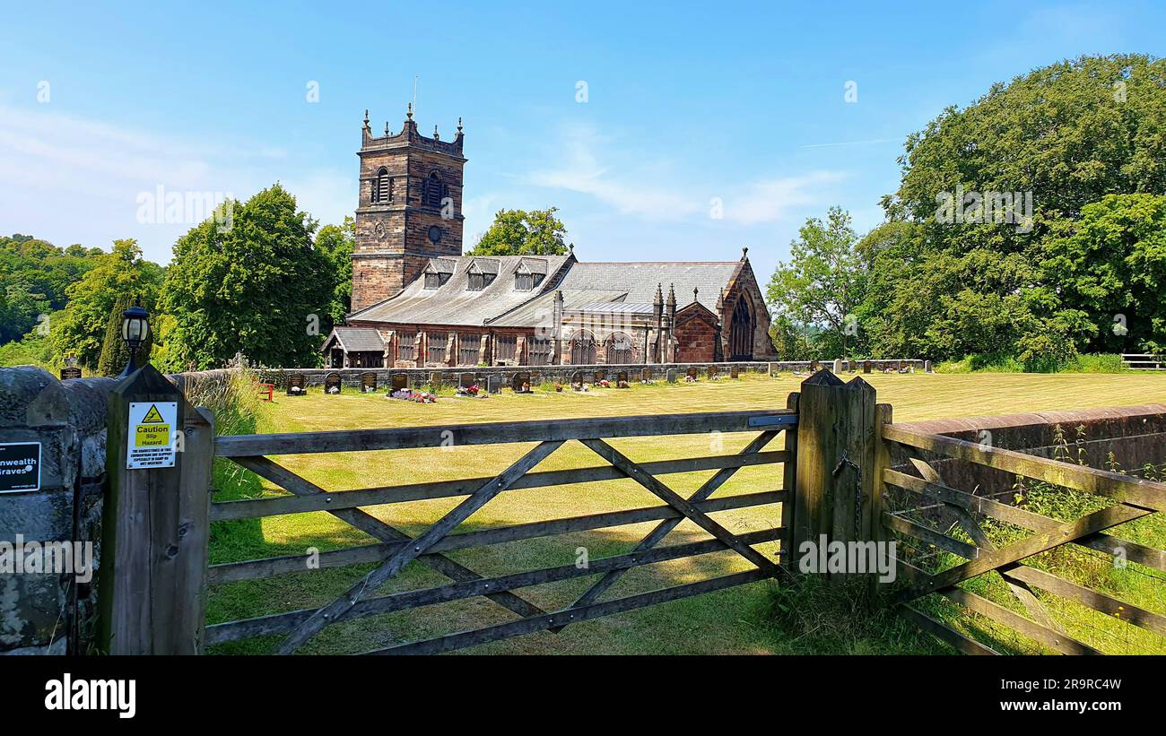 St marys church rostherne, cheshire, Manchester Stock Photo - Alamy