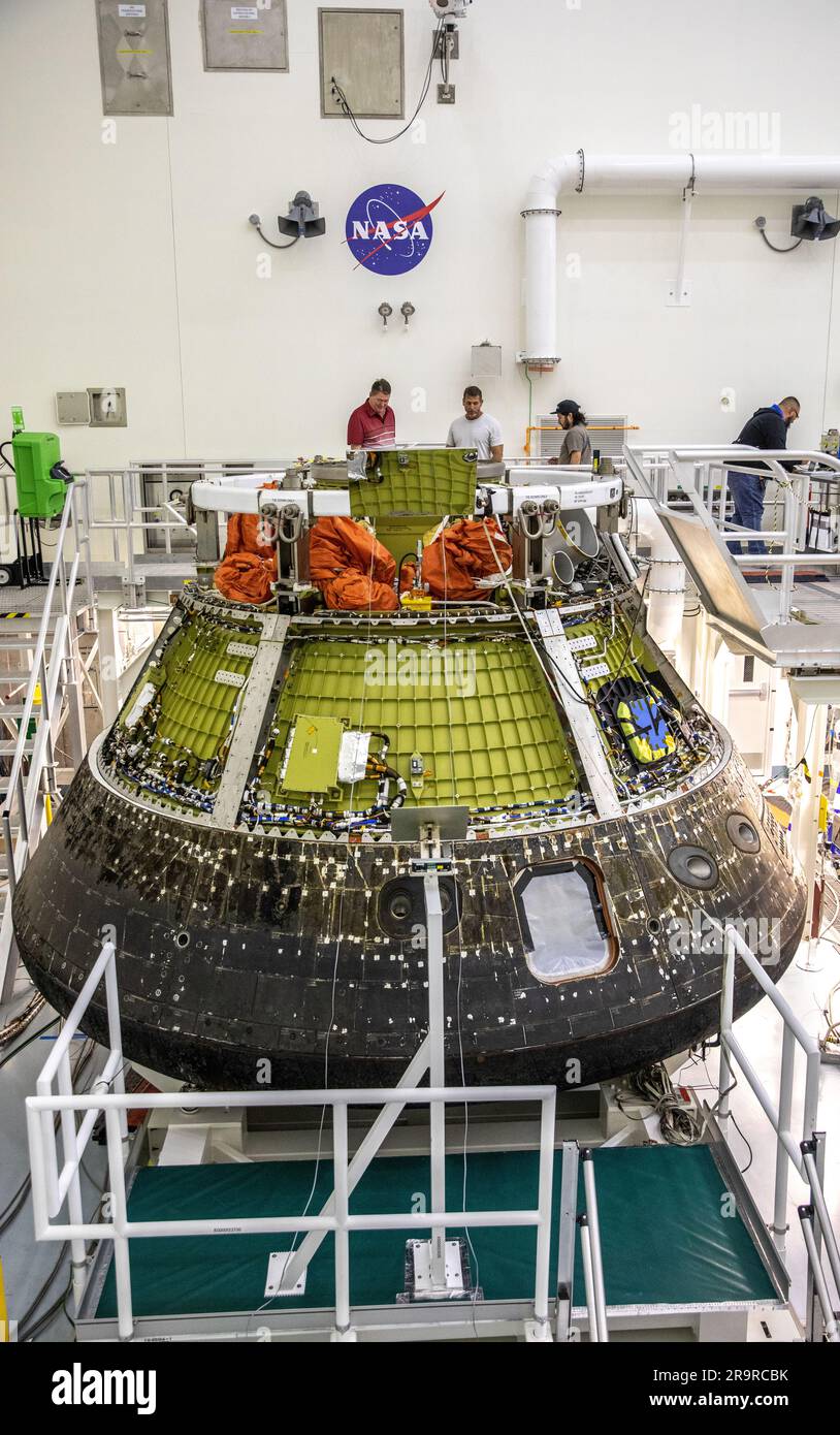 Artemis I Orion Return and De-Servicing. A close-up view shows NASA’s ...