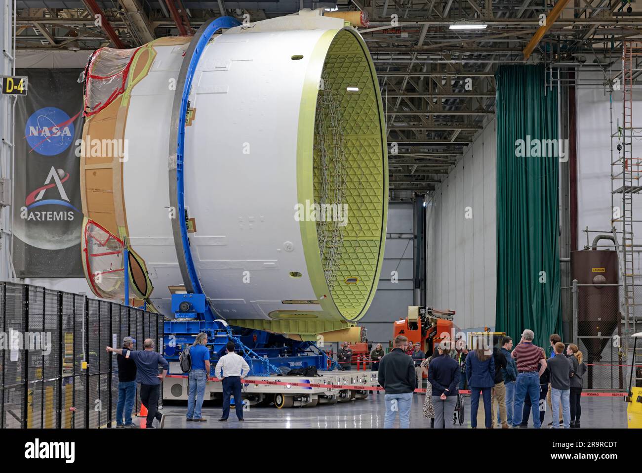 Teams Move Artemis II SLS Engine Section into Position for Final Join. Technicians at NASA’s ...