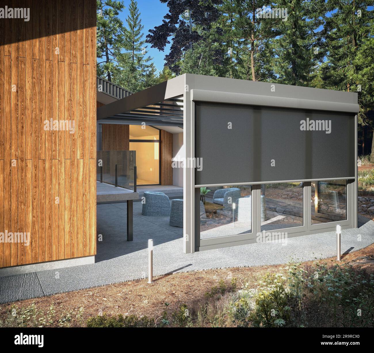 Modern gazebo roof hi-res stock photography and images - Alamy