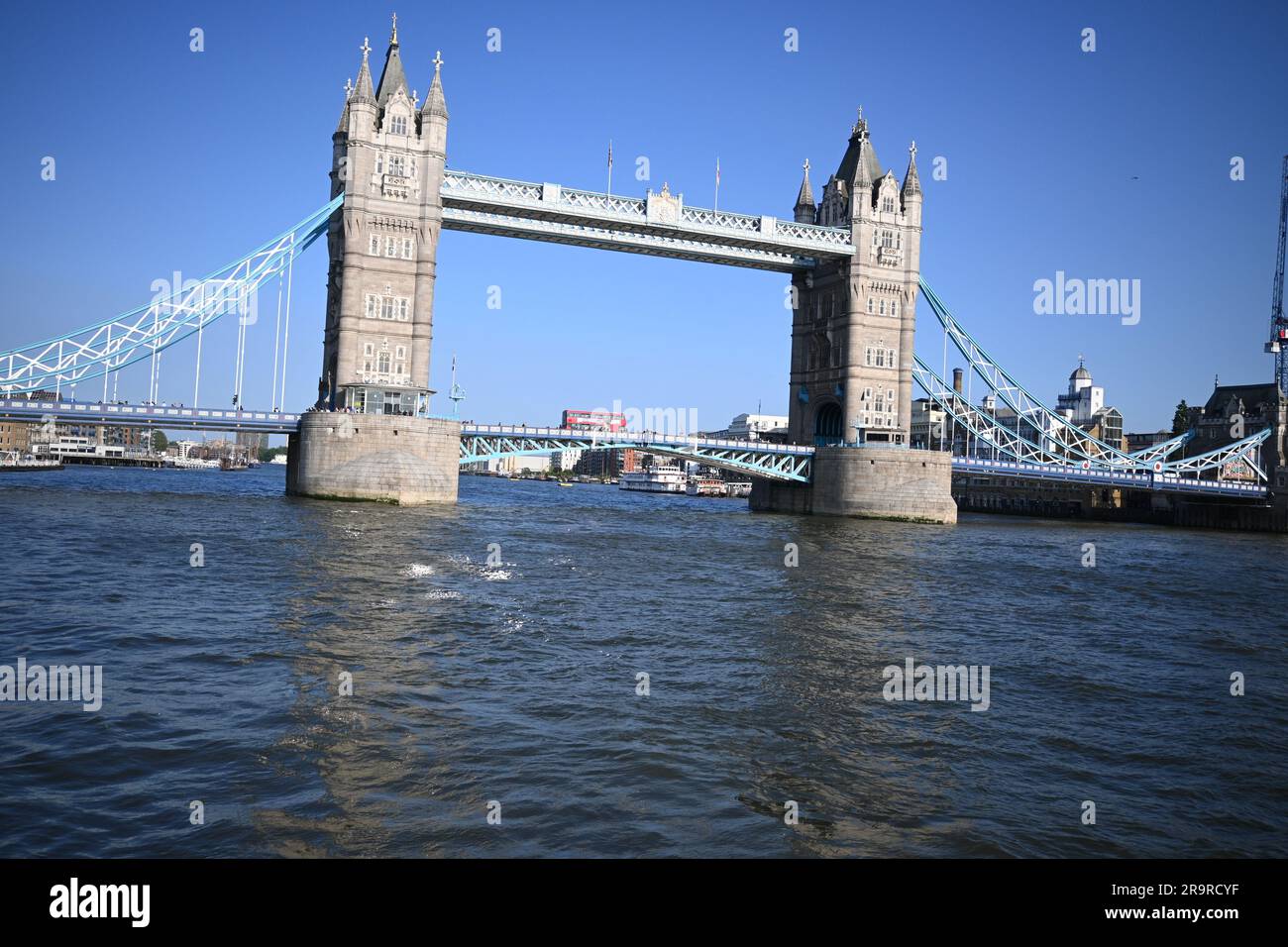 London Big Ben tower bridge Stock Photo - Alamy