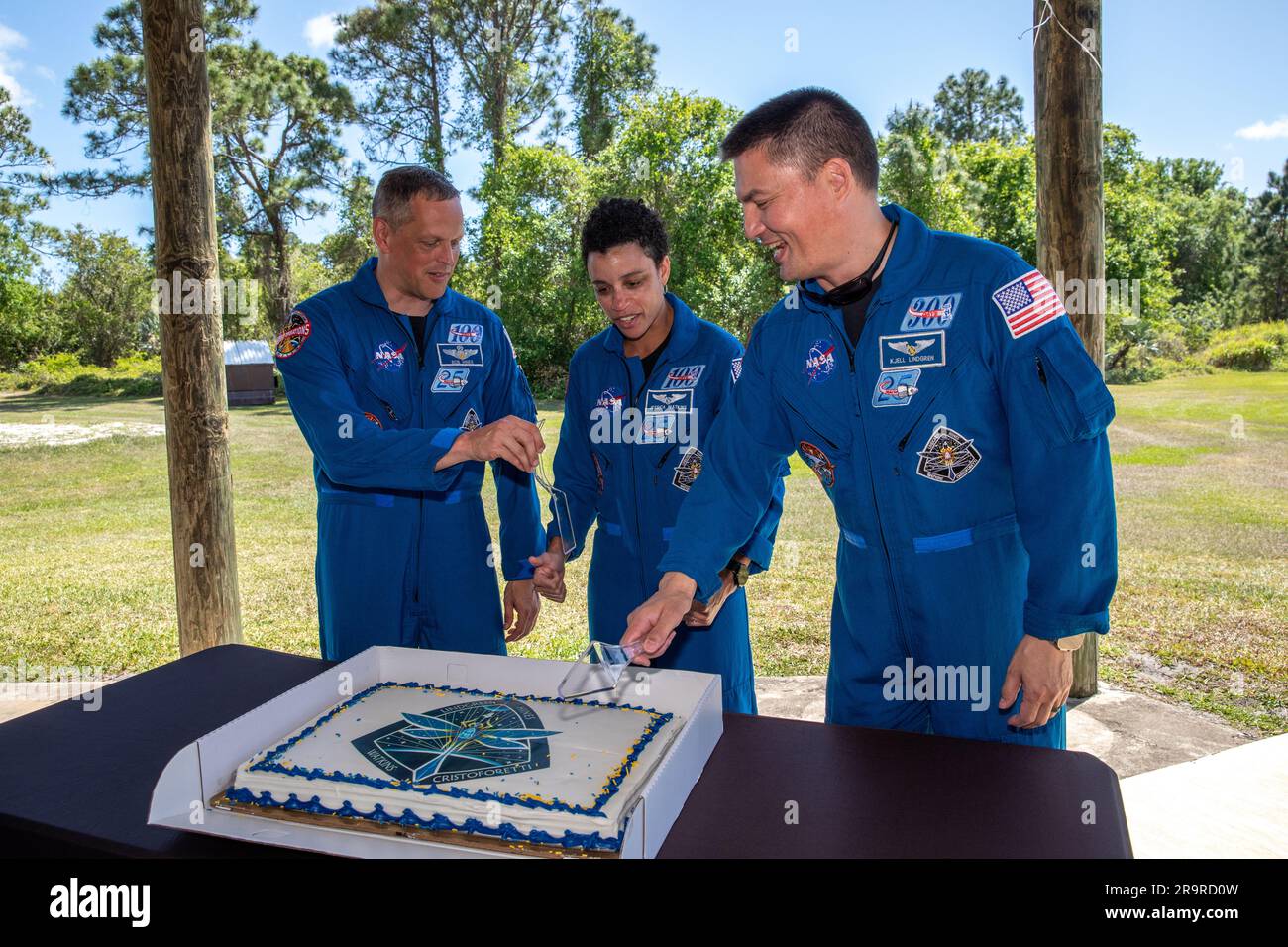Crew-4 Employee Event. From left, NASA astronauts Bob Hines, Jessica ...