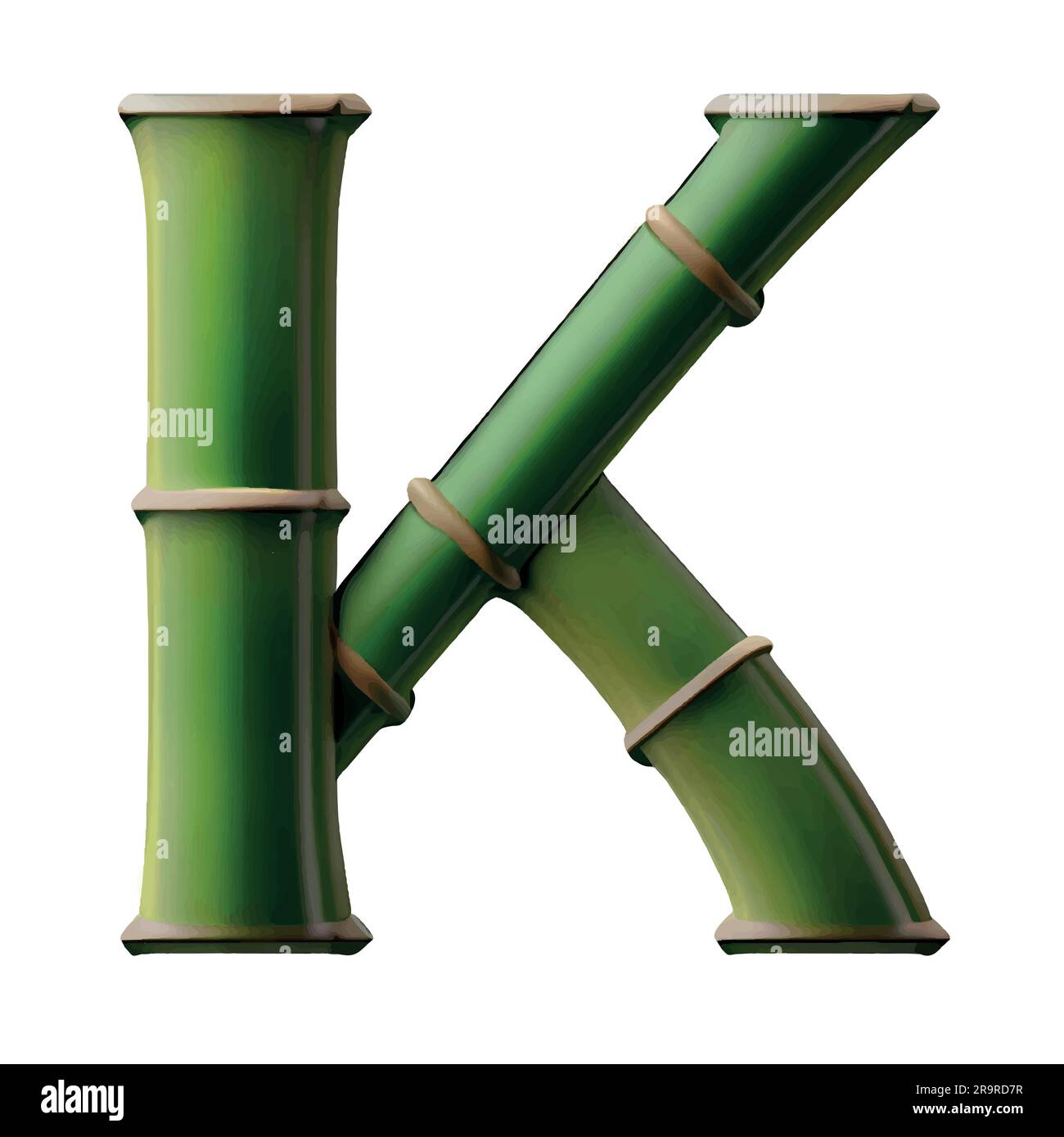 Letter k in green bamboo hi-res stock photography and images - Alamy