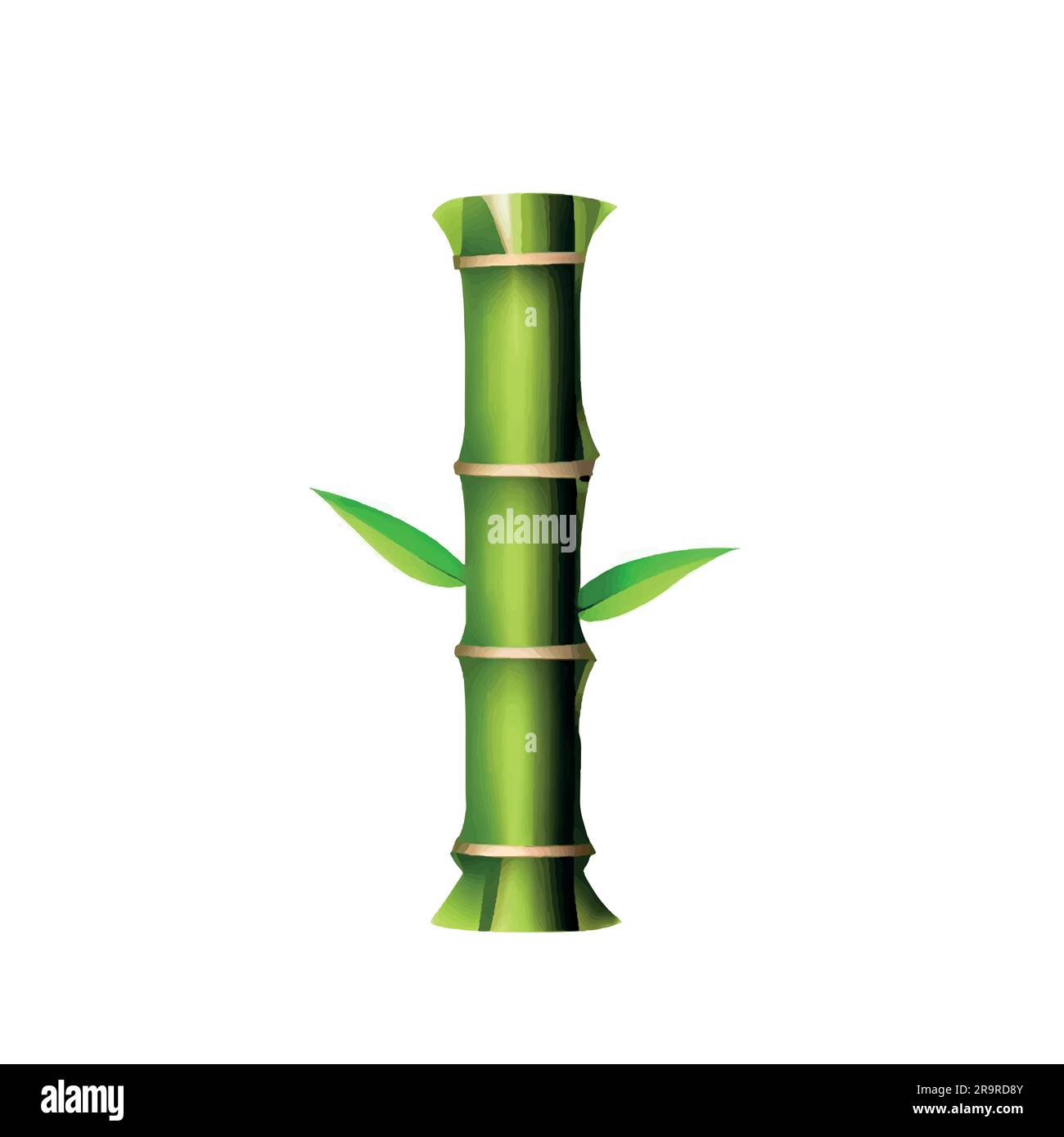 capital letter I in bamboo green with white background Stock Vector ...