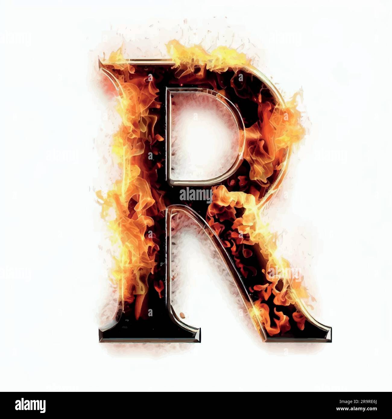 Letter R Fire 2+ Thousand Fire Letter R Royalty Free Images, Stock