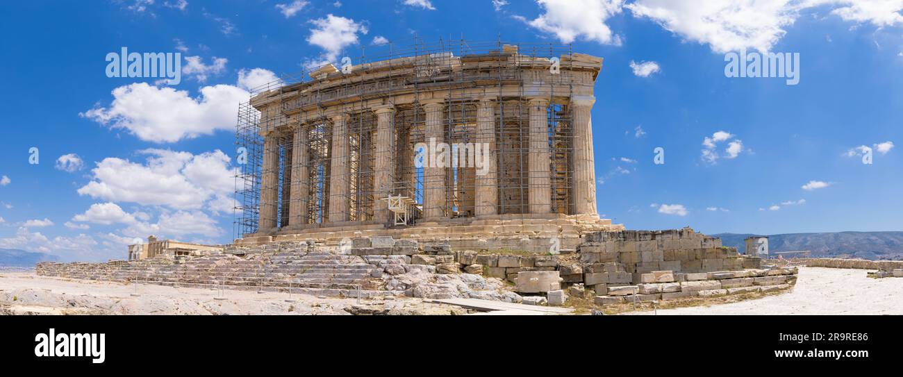 Greece, Ancient landmark citadel Acropolis in Athens, a UNESCO site ...