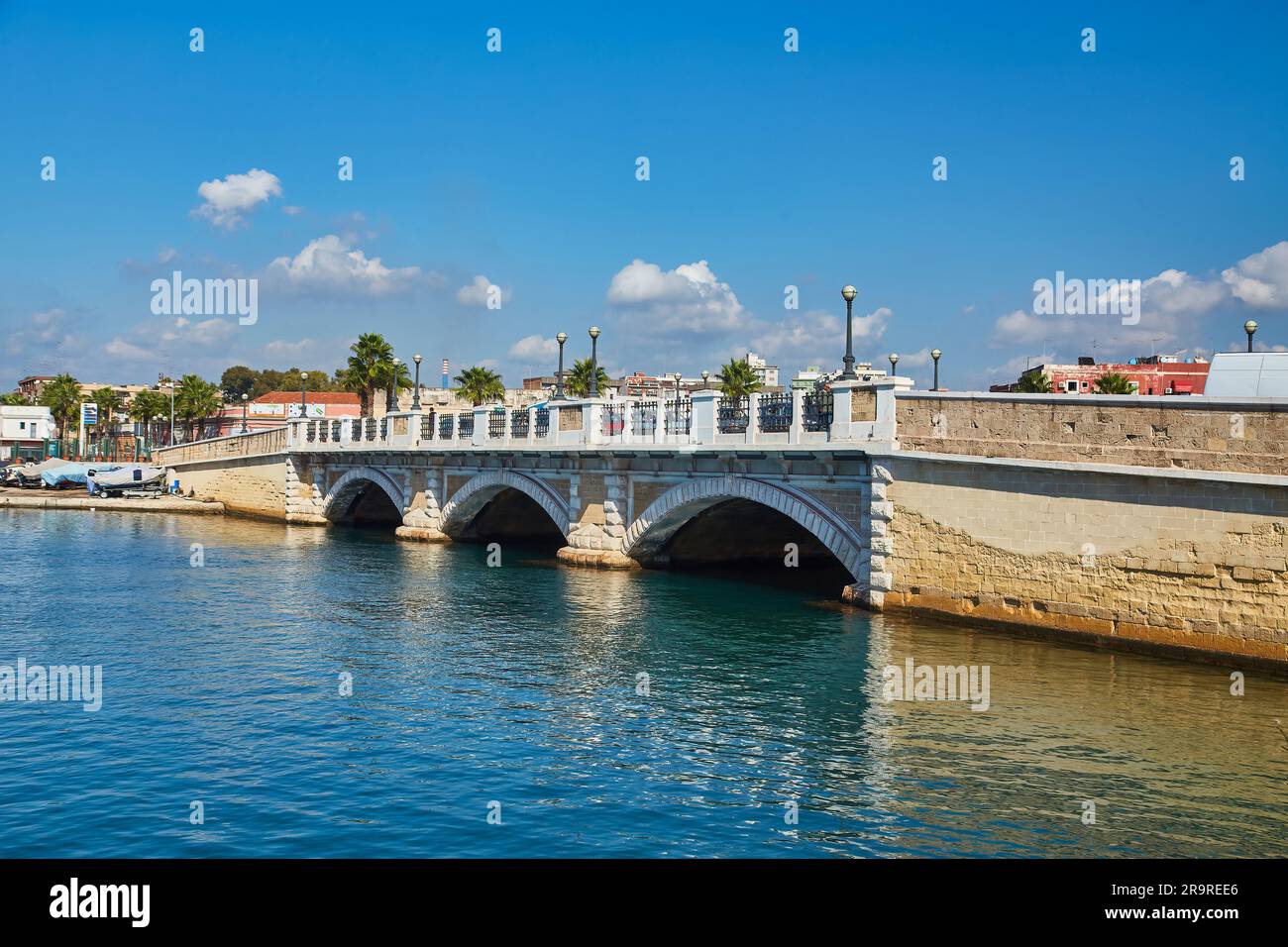 Porta Napoli bridge also known as Stone Bridge of Taranto, Puglia ...