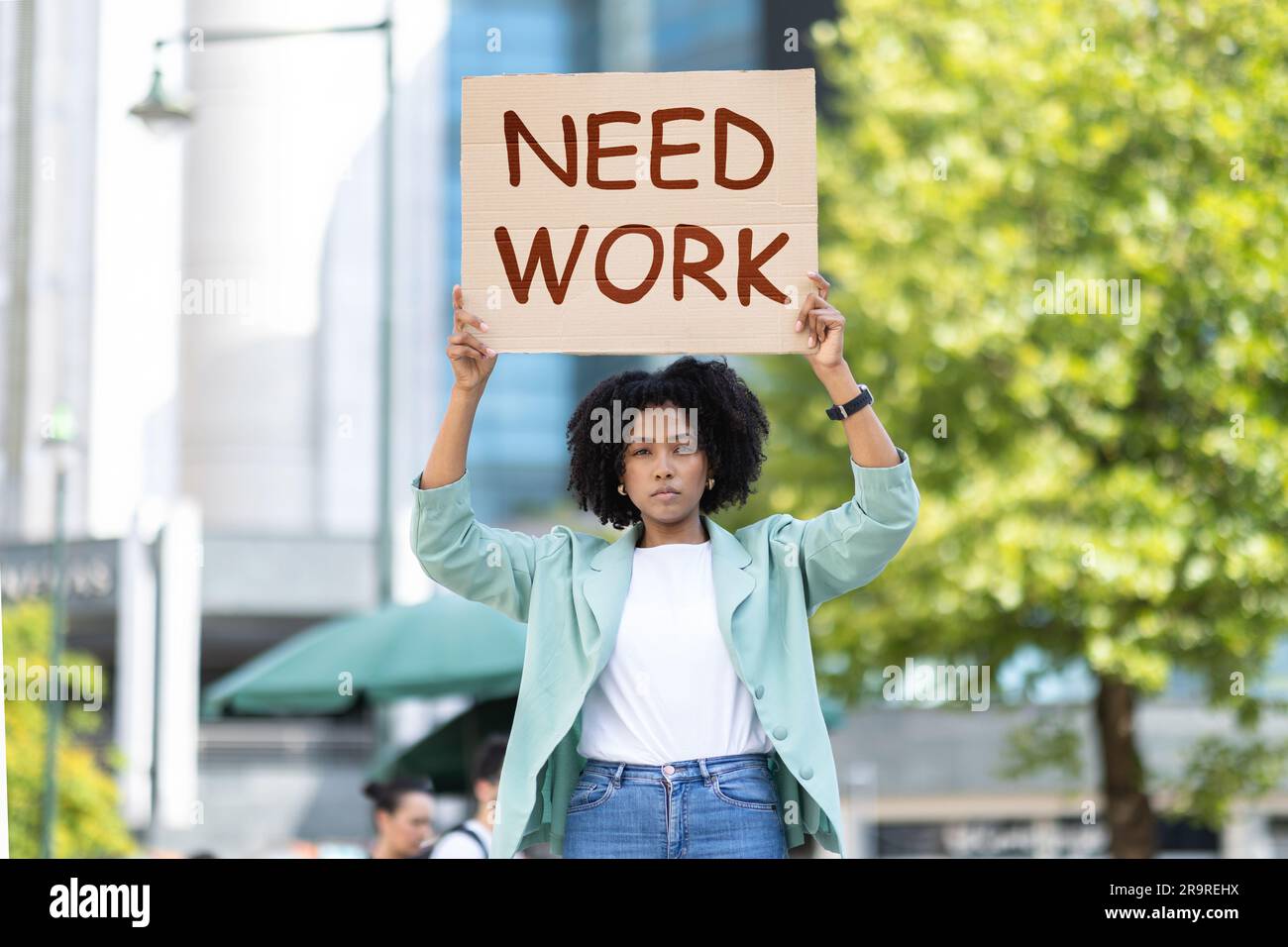 Unemployed black woman hi-res stock photography and images - Alamy