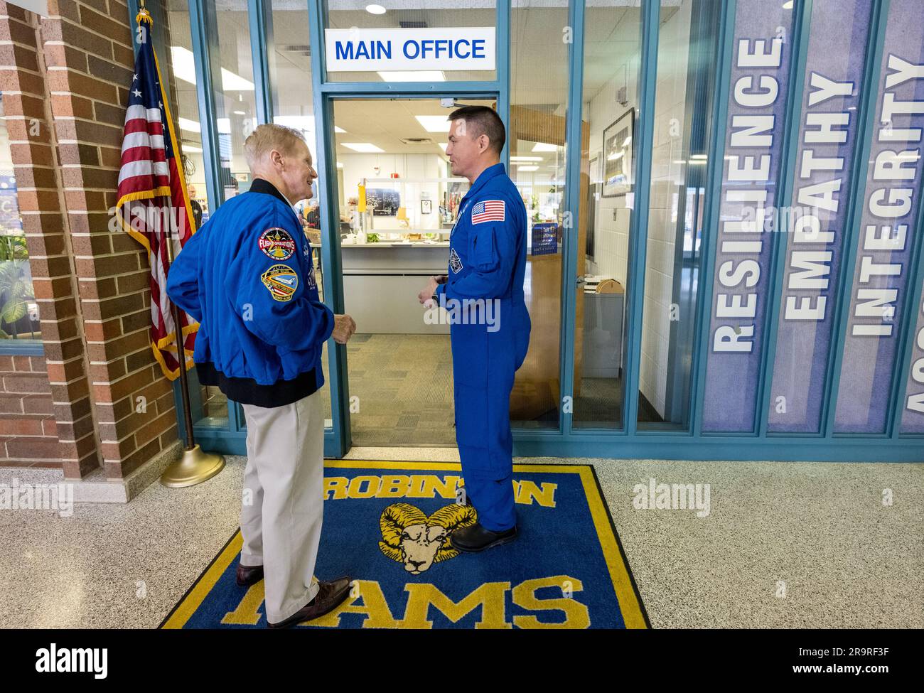 NASA Administrator Bill Nelson and astronaut Kjell Lindgren attend a ...