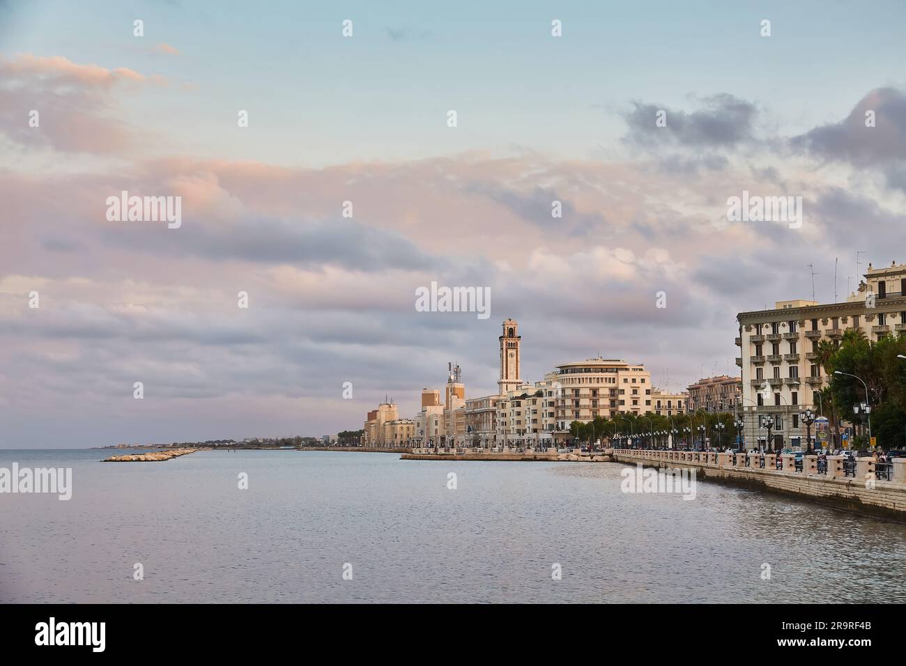 Bari - The promenade in the morning light, Italy Stock Photo - Alamy