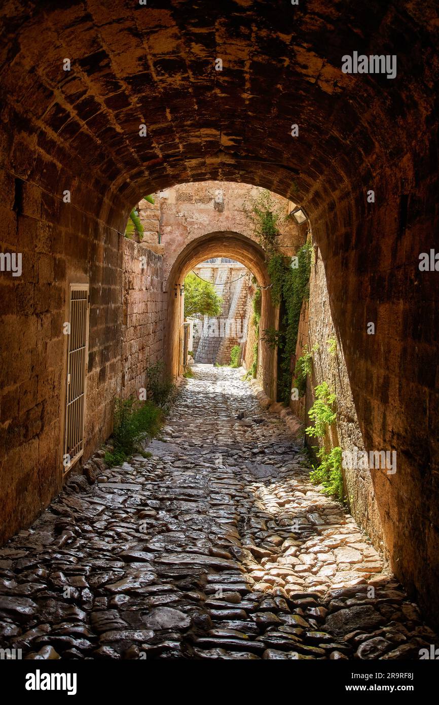 Bridge alley in Polignano a Mare in italy Stock Photo - Alamy