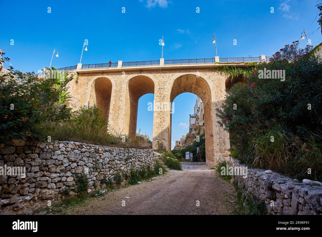 Polignano a Mare, Puglia, Italy: Ponte di Polignano bridge with ...