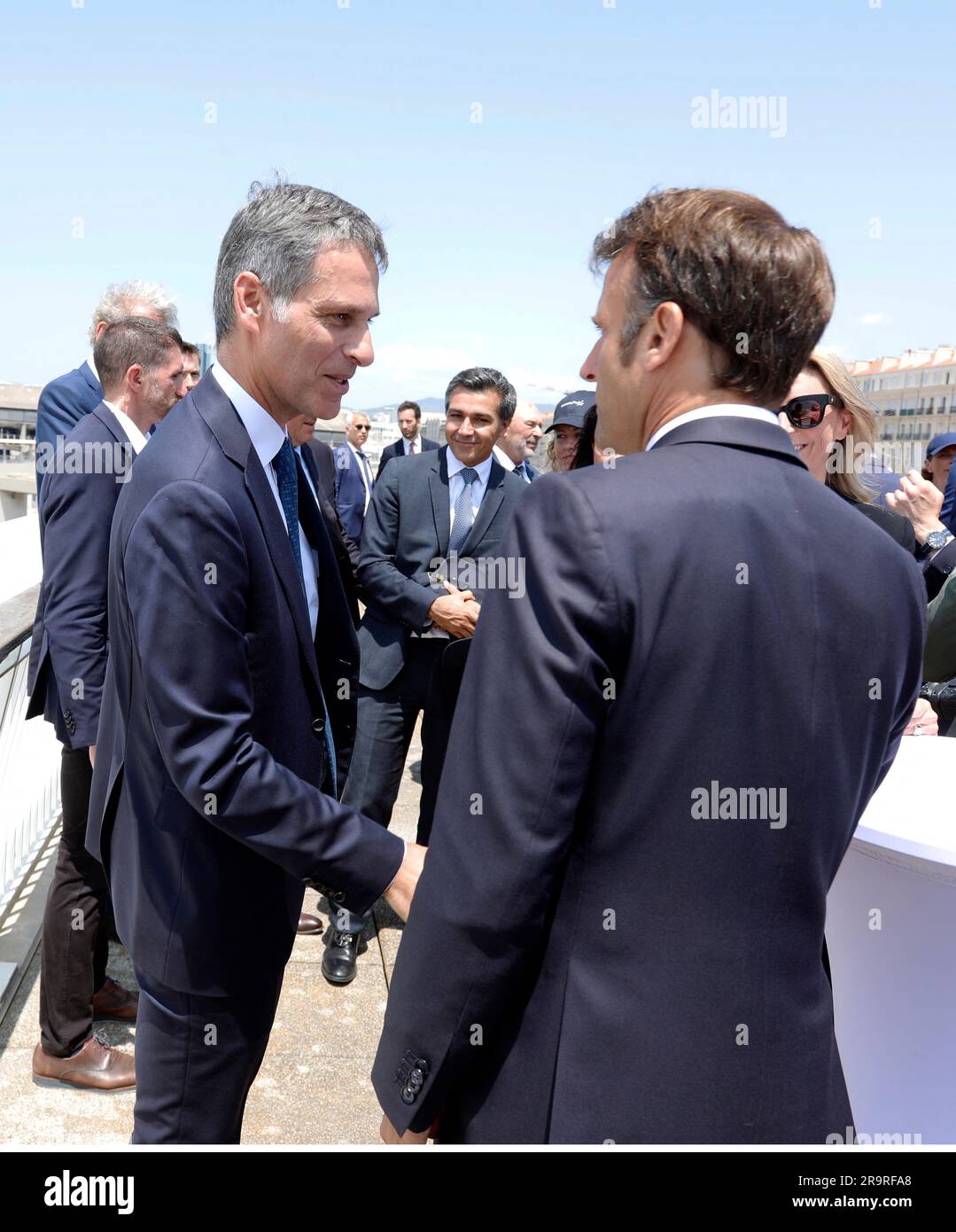 Marseille, France. 28th June, 2023. French President Emmanuel Macron ...