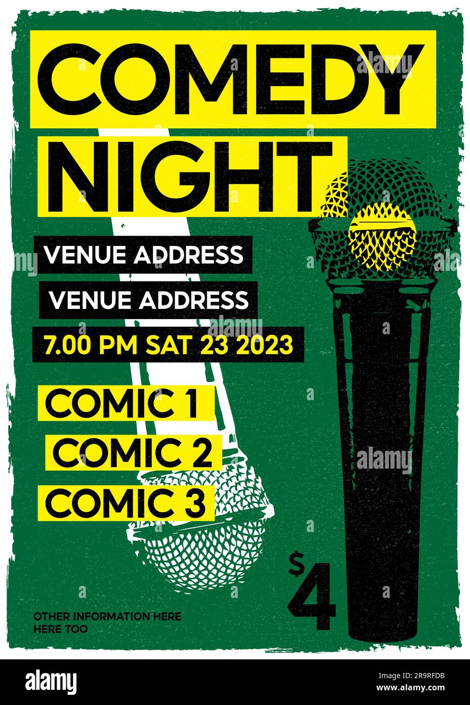 Stand Up Comedy poster event, standup night post or banner for events ...