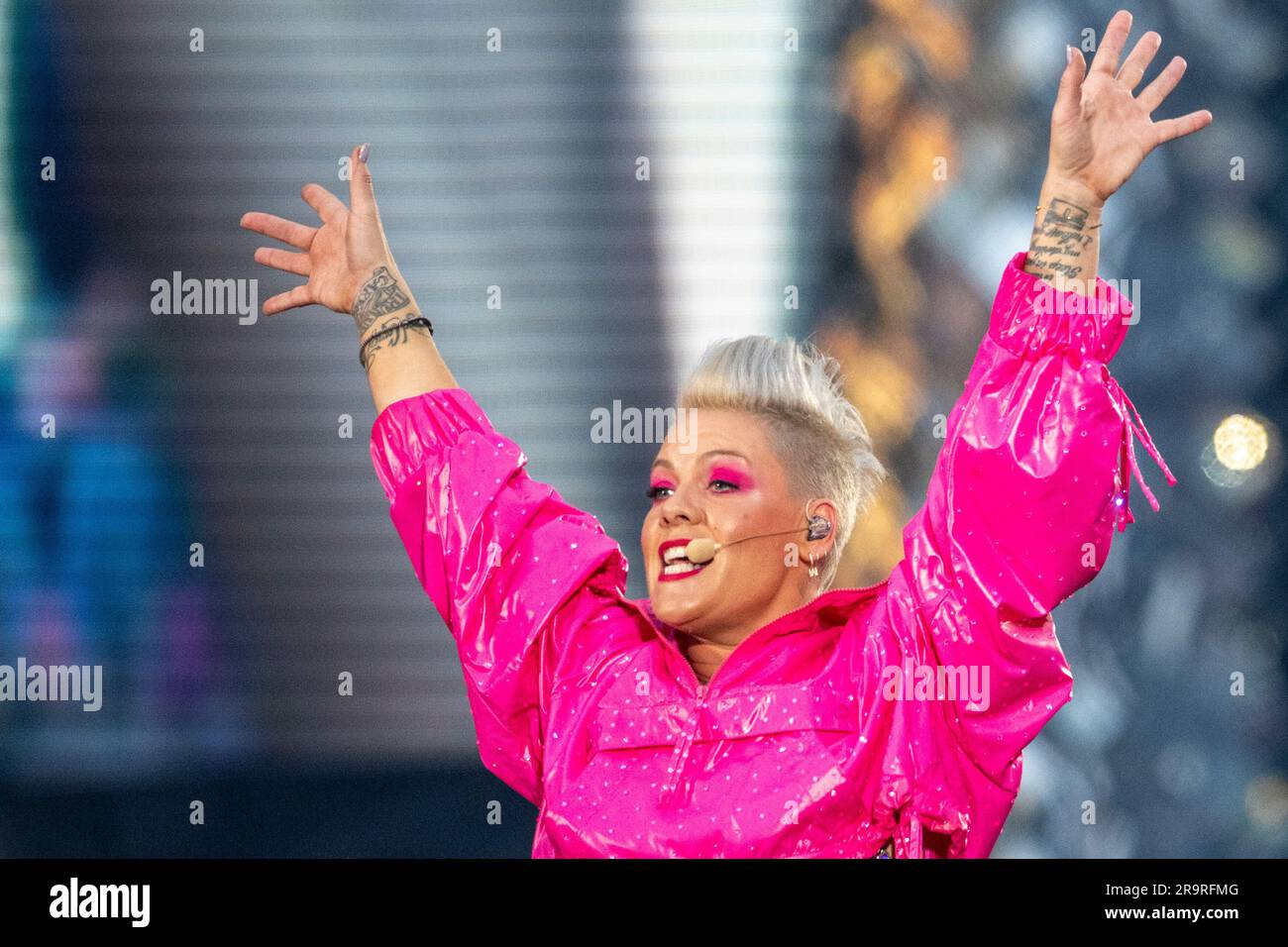Berlin, Germany. 28th June, 2023. Pink performs at a concert of her ...