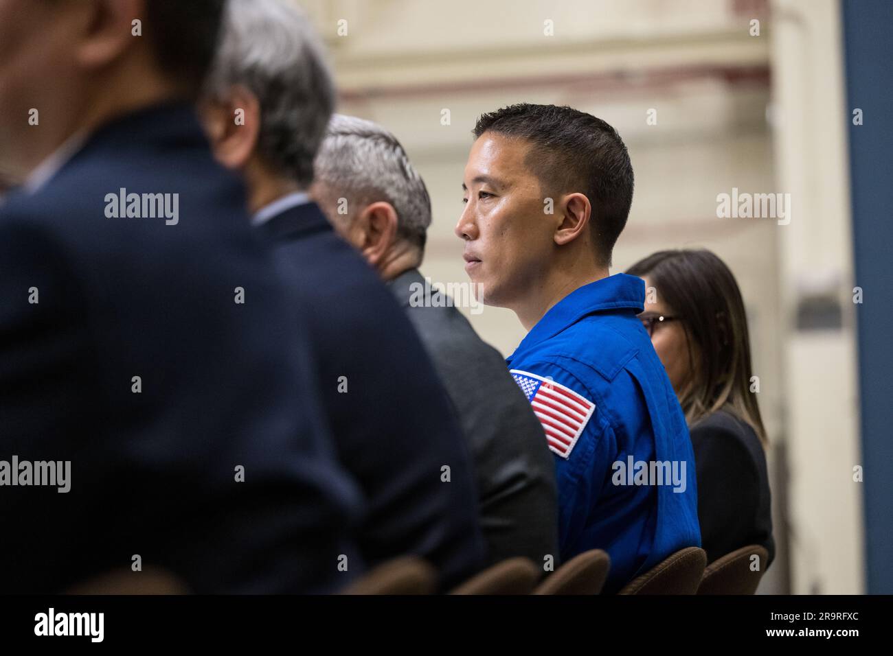 NASA and MSIT Joint Statement Signing. NASA astronaut Jonny Kim is seen ...