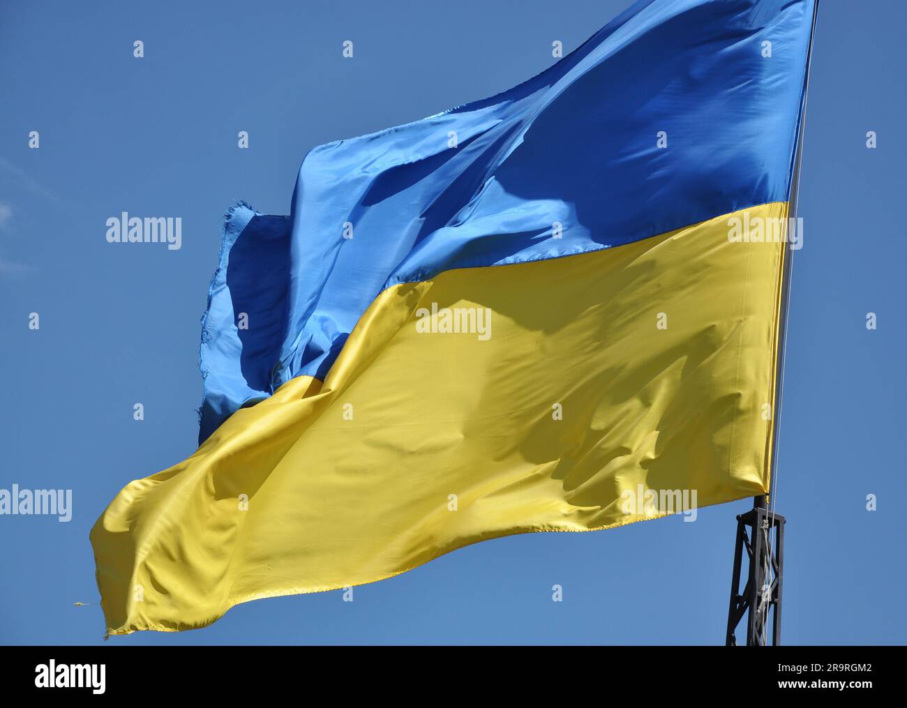 Blue and yellow colors of the national flag of Ukraine Stock Photo - Alamy