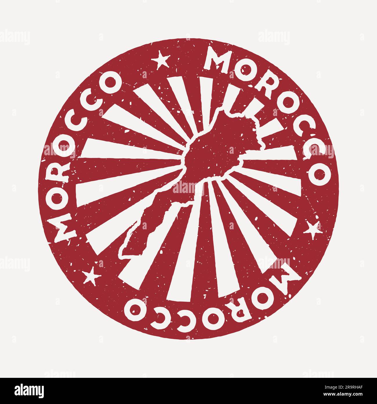 Morocco stamp. Travel red rubber stamp with the map of the country ...