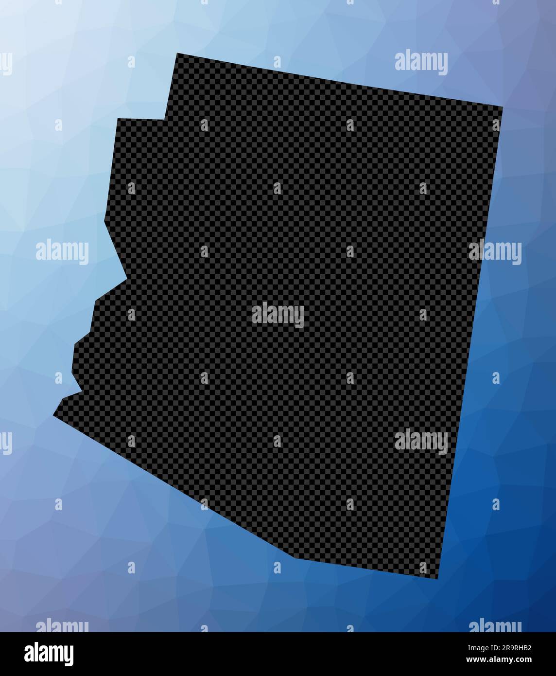 Arizona geometric map. Stencil shape of Arizona in low poly style ...