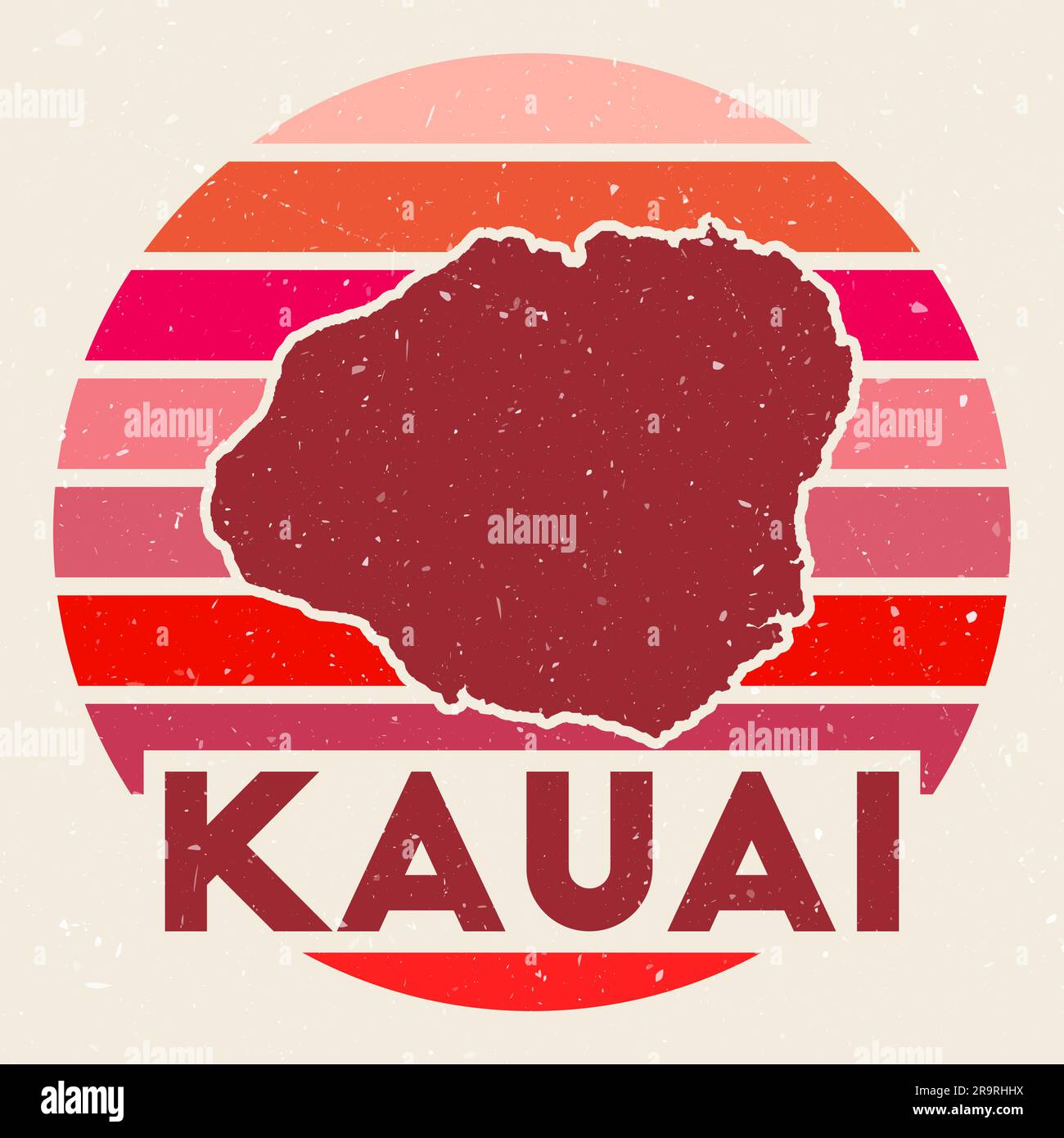 Kauai stamp vector vectors Stock Vector Images - Alamy