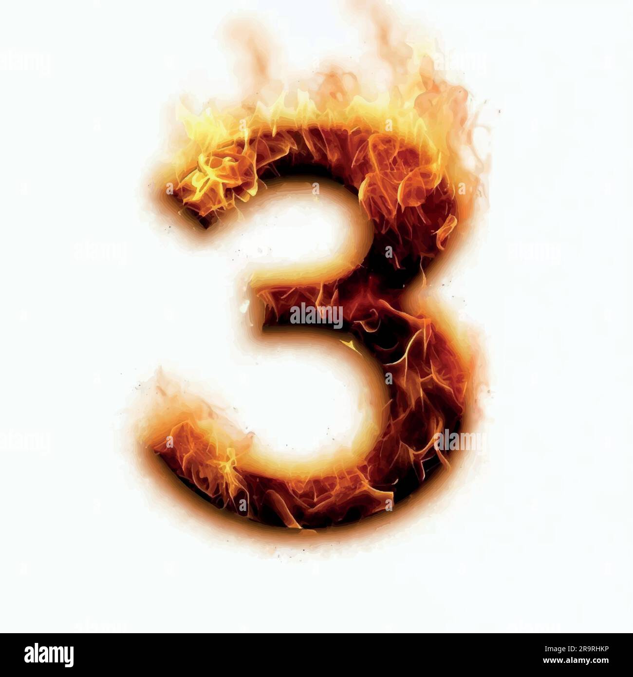 Number fire flames font hi-res stock photography and images - Alamy