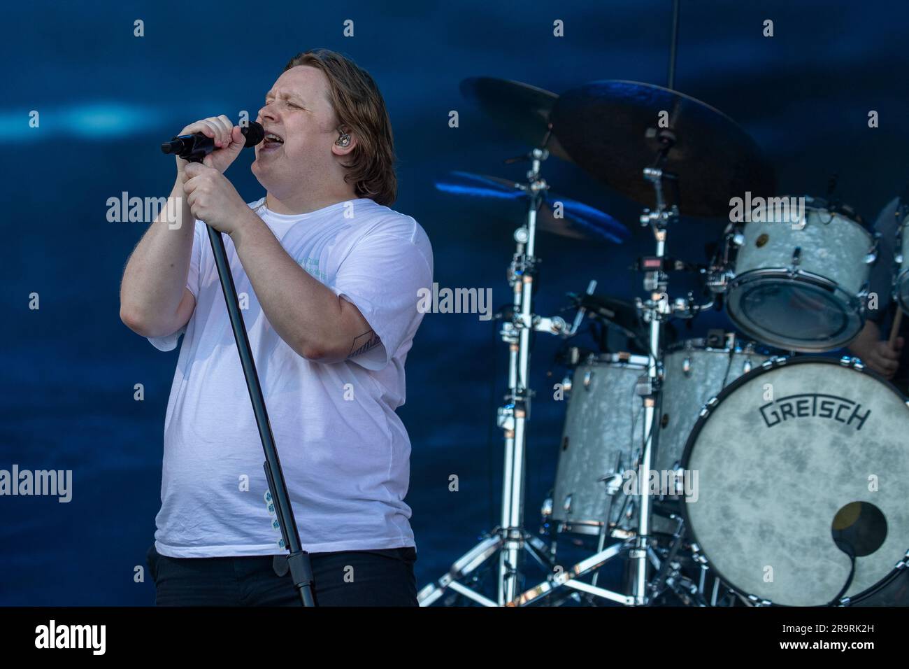 Pilton, UK. Saturday 24 June 2023. Glastonbury Festival Lewis Capaldi ...
