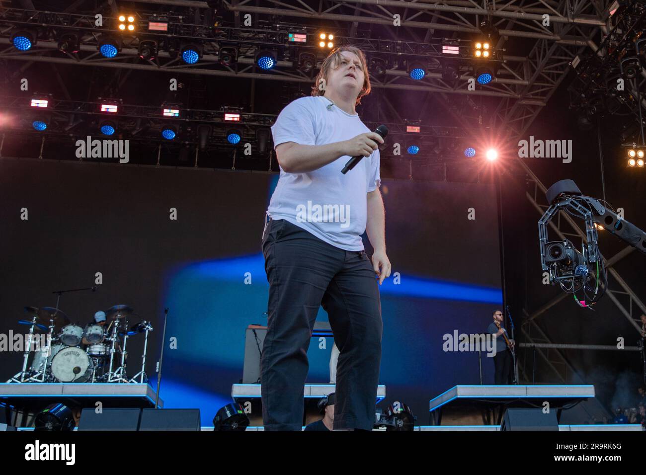 Pilton, UK. Saturday 24 June 2023. Glastonbury Festival Lewis Capaldi ...
