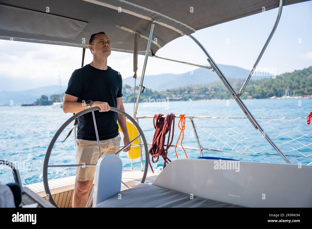 Captain riding boat hi-res stock photography and images - Alamy
