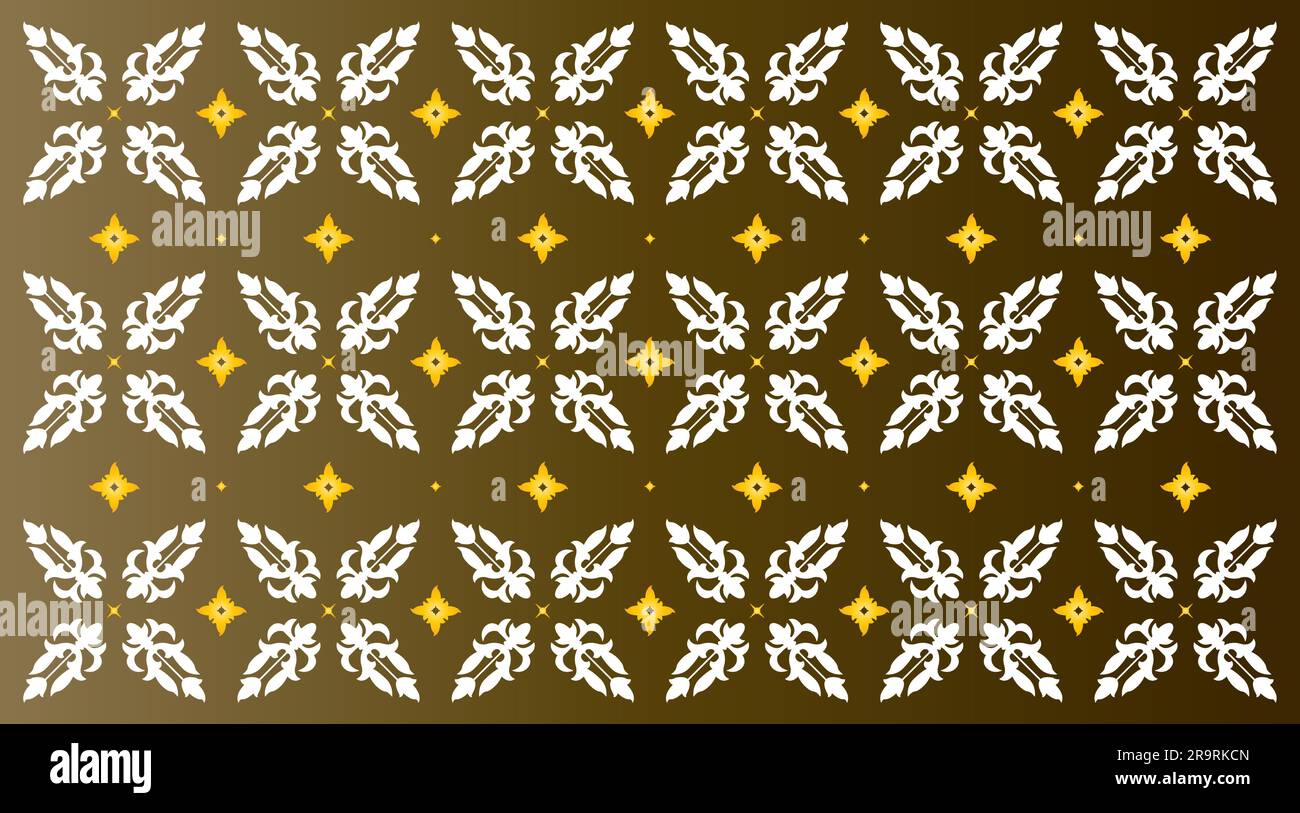 Indonesia Traditional Woven Cloth Songket Seamless Pattern. batik tenun songket kain, Gold and ...