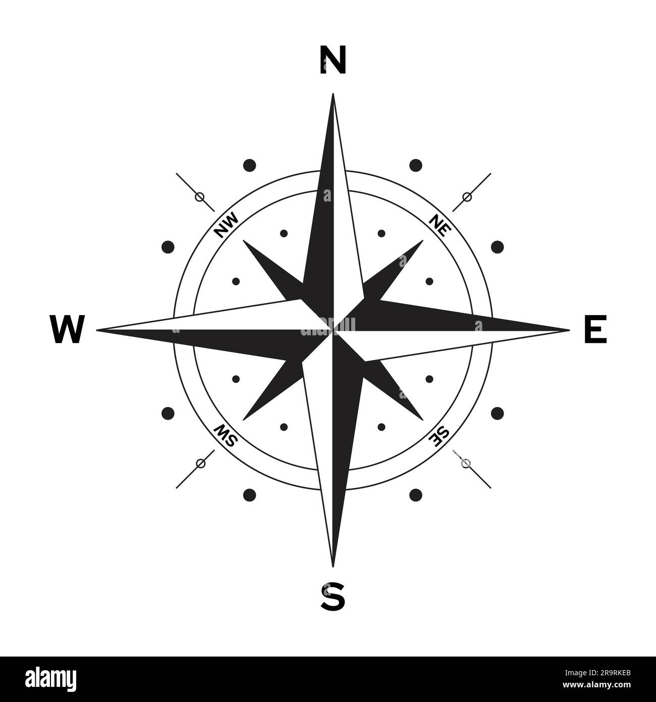 Icon Compass on the white background pack. Creative vector illustration ...