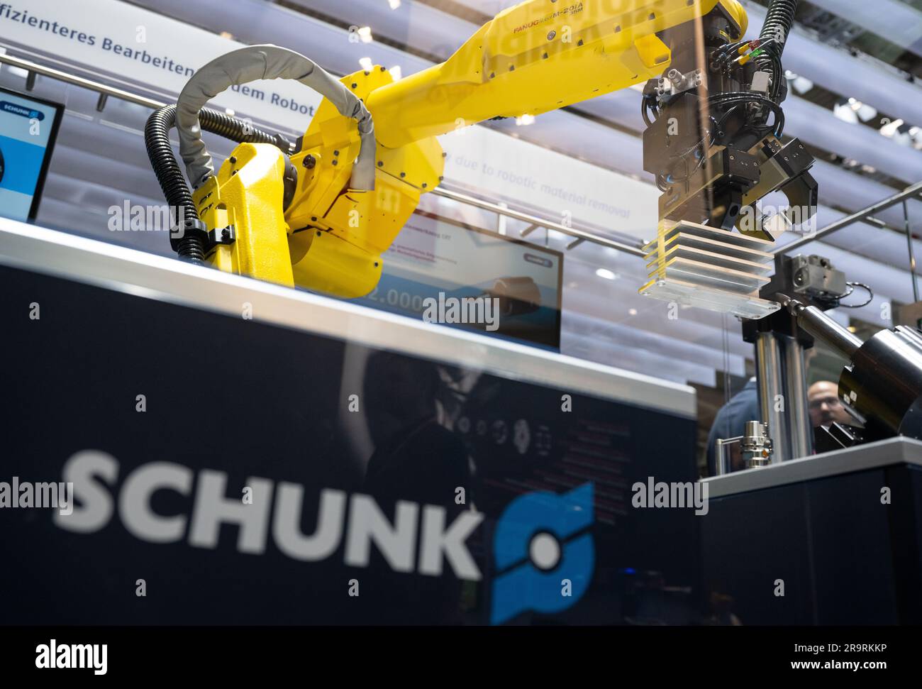Munich, Germany. 28th June, 2023. A robot system from Schunk can be ...