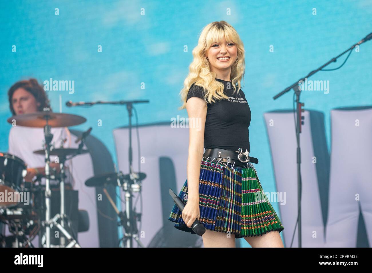 Pilton, UK. Friday 23 June 2023. Glastonbury Festival English singer ...