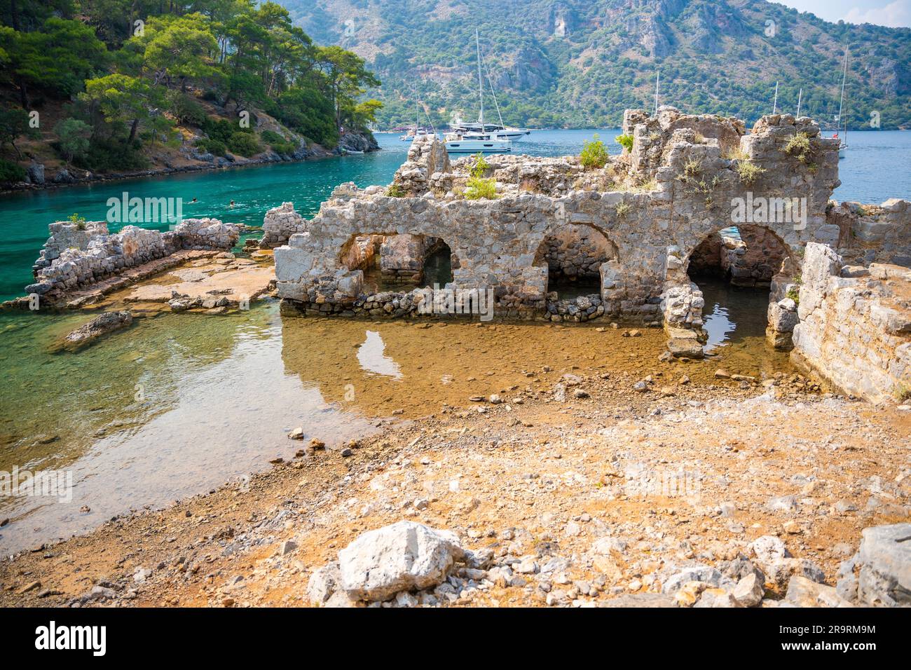Cleopatra Bath Bay near Fethie in Turkey Stock Photo - Alamy
