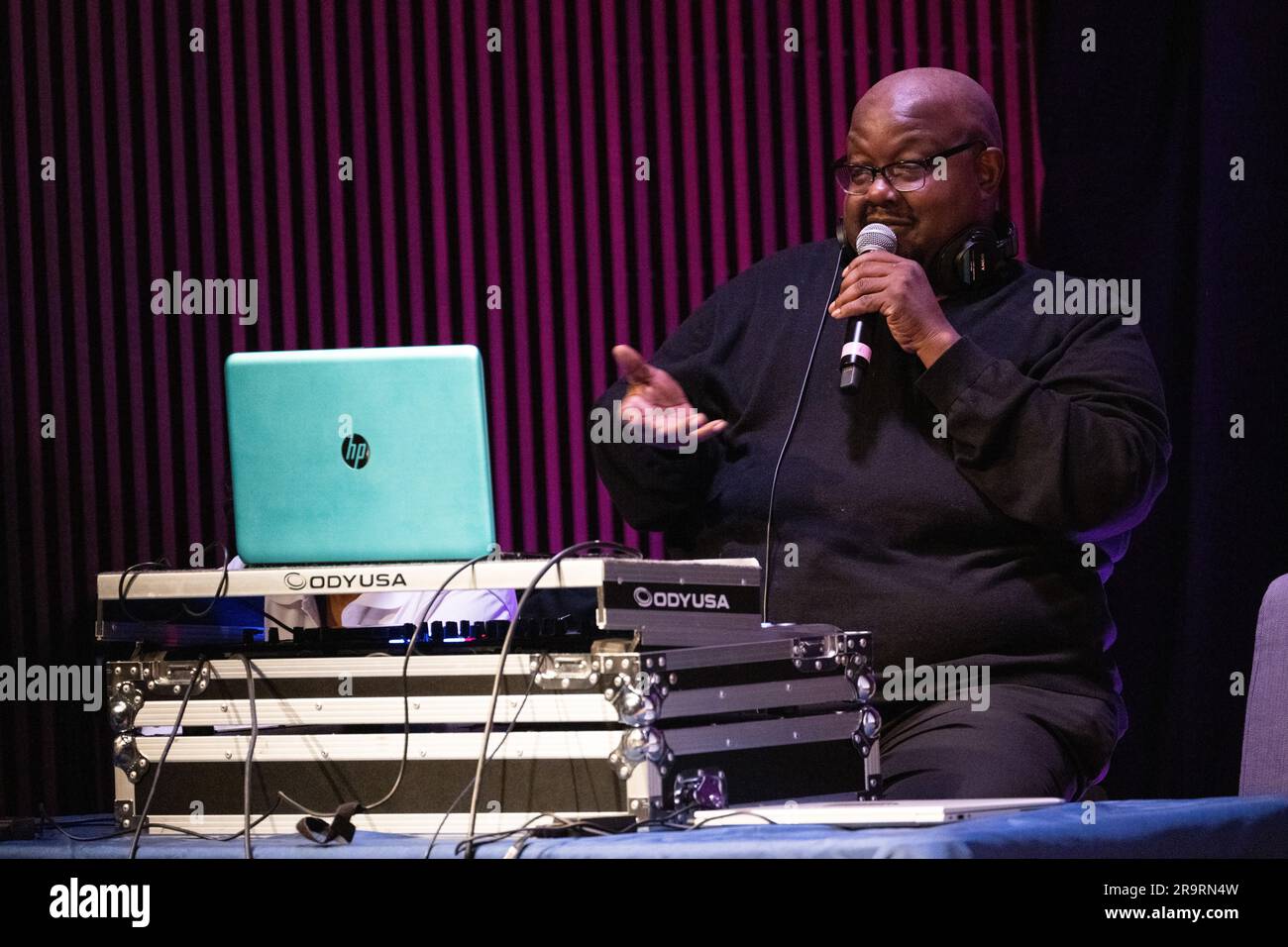 DJ Scientific, Mark Branch, spoke to students about the science behind ...