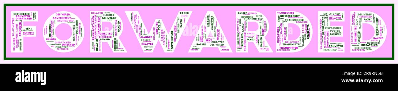 FORWARDED text filled with related keywords of various sizes. Forwarded ...