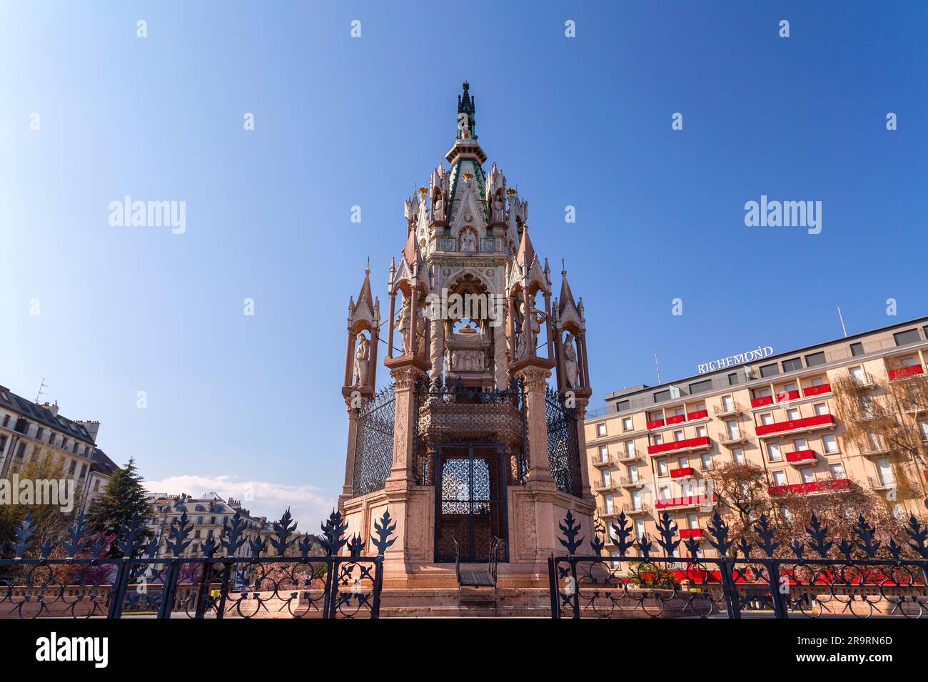 Geneva, Switzerland - 25 March 2022: The Brunswick Monument is a ...