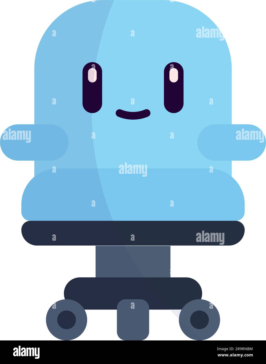 Isolated cute blue office chair icon Vector Stock Vector Image & Art ...