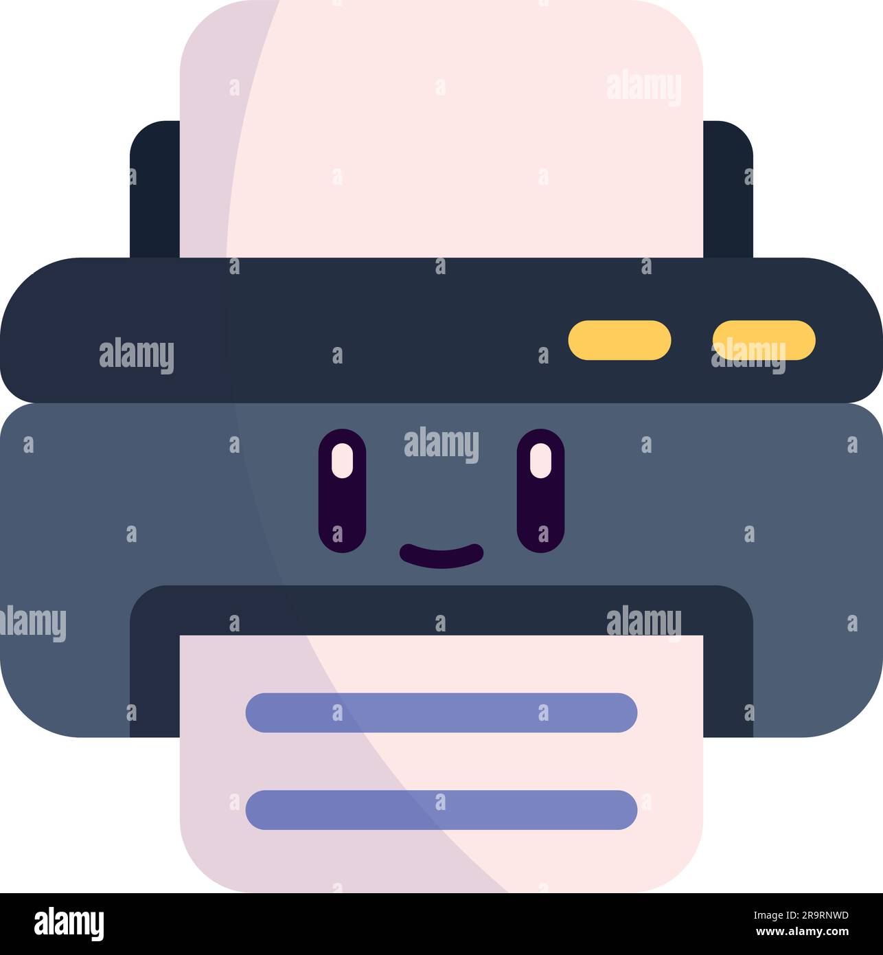 Isolated cute printer office icon Vector Stock Vector Image & Art - Alamy