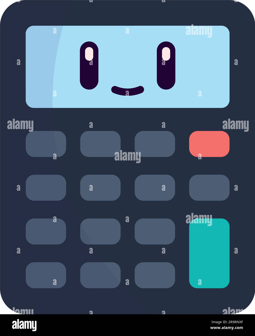 Isolated colored cute office calculator icon Vector Stock Vector Image ...