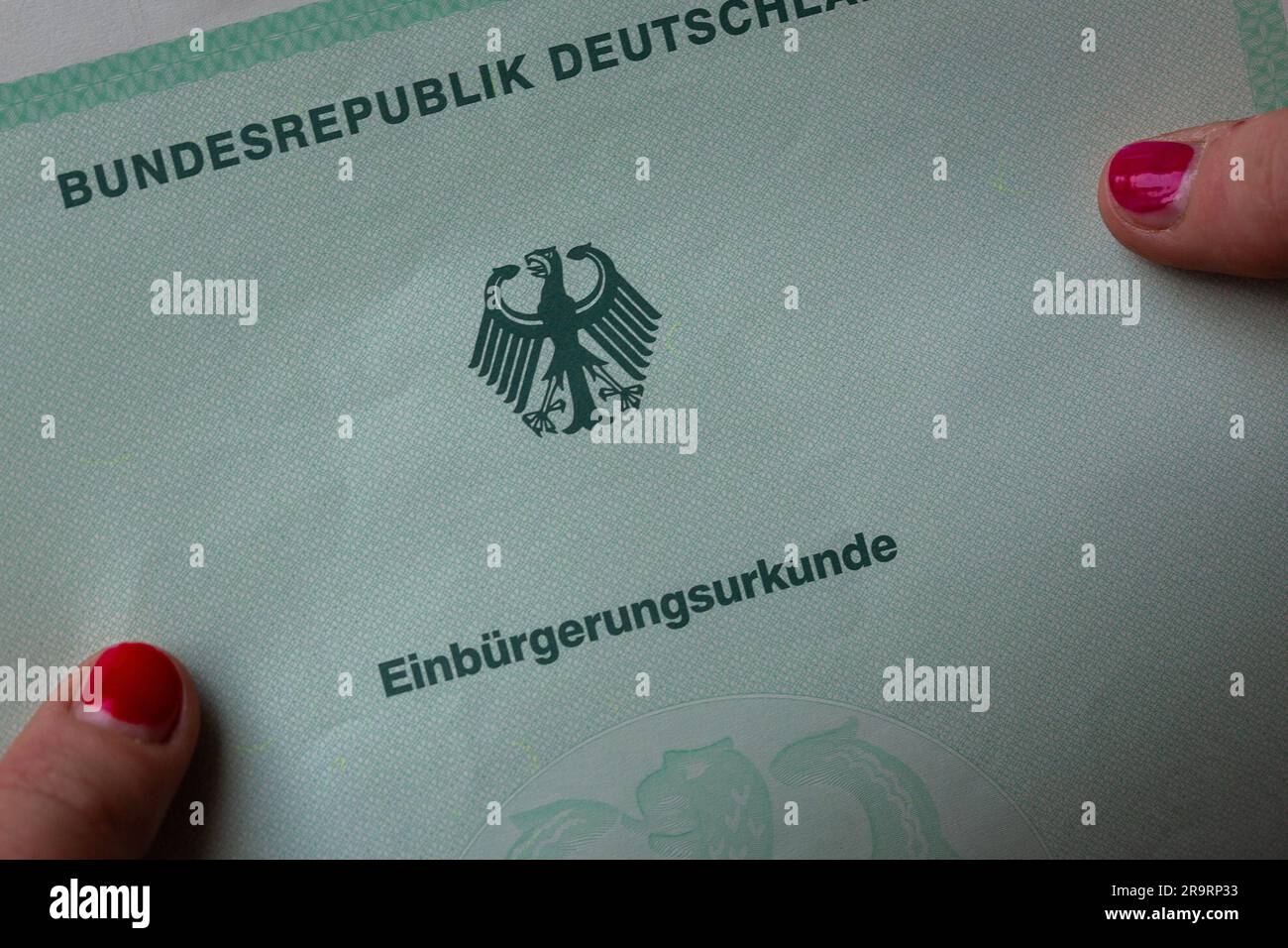 Certificate of naturalization hi-res stock photography and images - Alamy