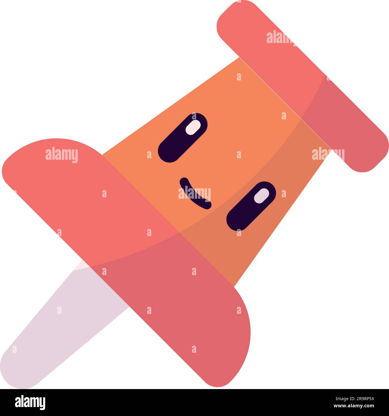 Isolated colored cute office pin icon Vector Stock Vector Image & Art ...