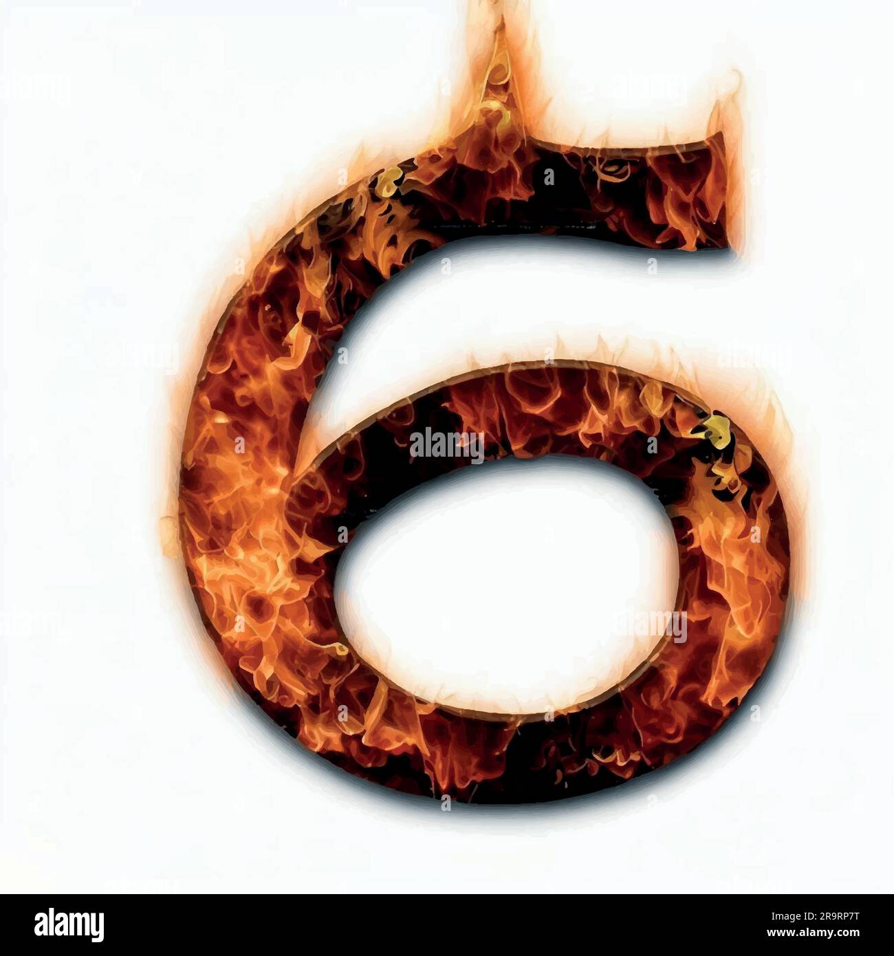 Number fire flames font hi-res stock photography and images - Alamy