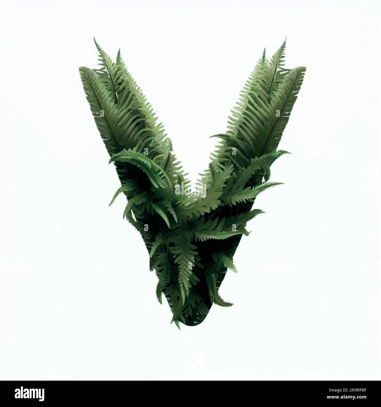 Letter v leaf Stock Vector Images - Alamy