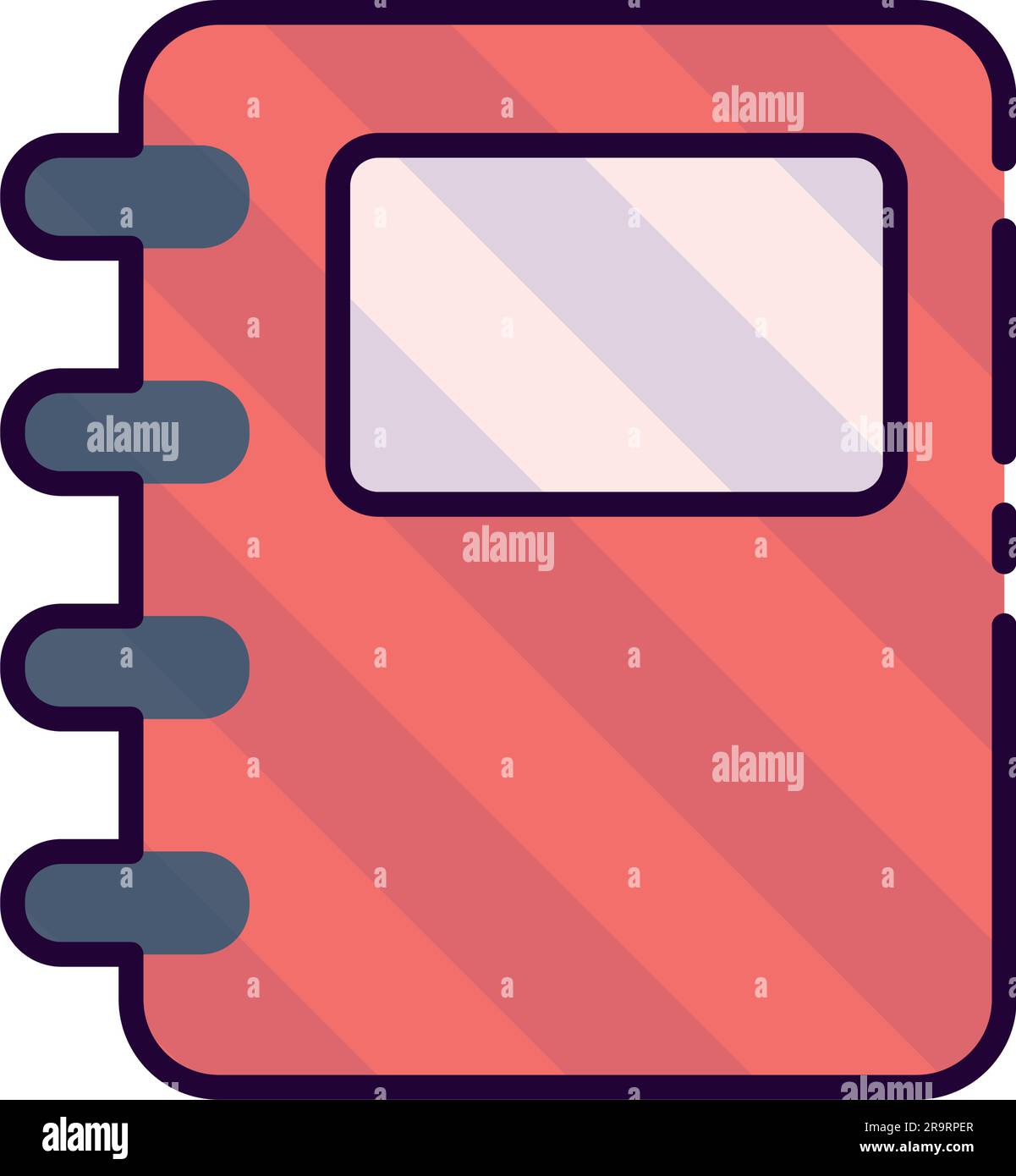 Isolated colored office notebook sketch icon Vector Stock Vector Image ...