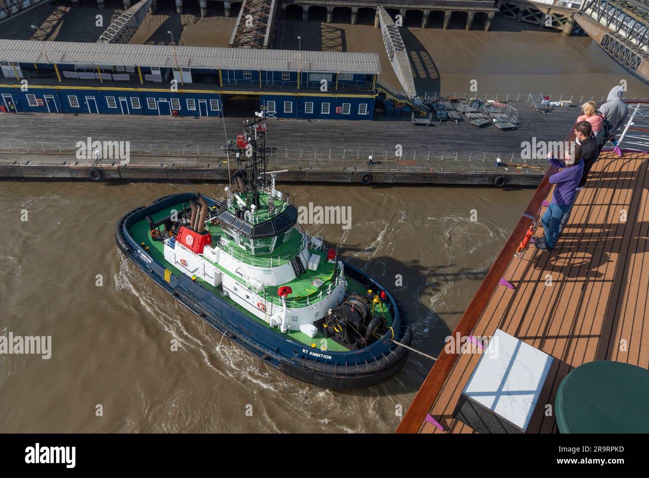 Tilbury, Essex, England, UK. 1 June 2023. Powerful tug giving assitance ...