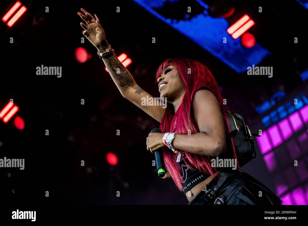 Roskilde, Denmark. 28th June, 2023. The British-German rapper Ivorian ...