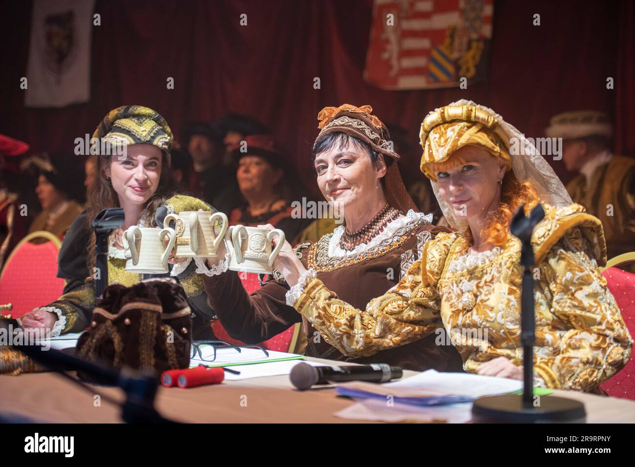 Brussels, Belgium. 28th June, 2023. actrice Janelle Vanes (L), singer ...