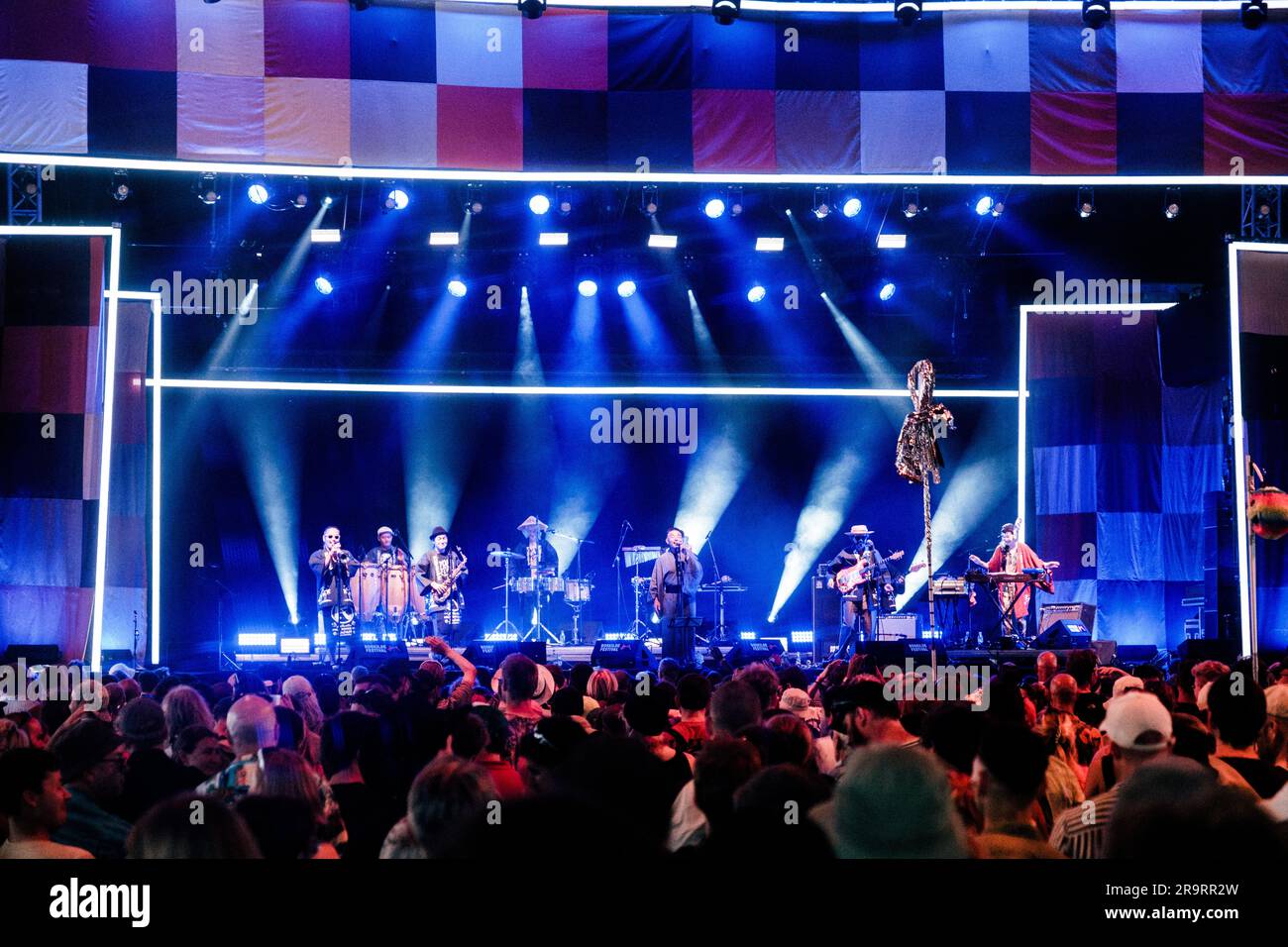 Roskilde, Denmark. 28th June, 2023. The Japanese band Minyo Crusaders ...