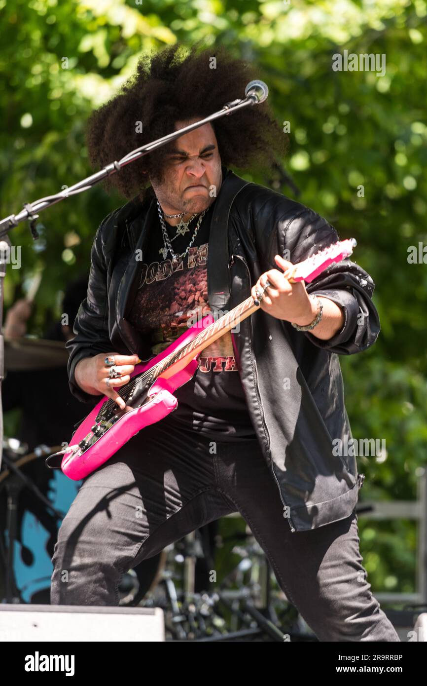 Seattle, USA. 20 May, 2023. Seattle band King Youngblood playing at a ...